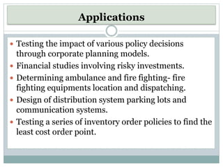 OPERATION RESEARCH Simulation | PPTX
