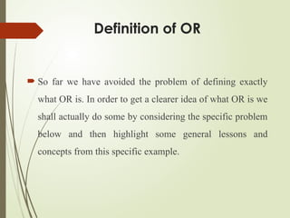 OPERATION RESEARCH,TRANSPORTATION PROBLEM | PPT