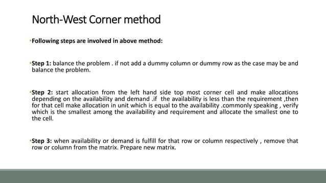 MODI Method (Operations Research) | PPTX | Business Accounting ...