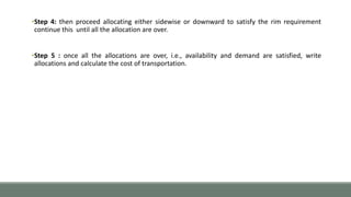 MODI Method (Operations Research) | PPTX