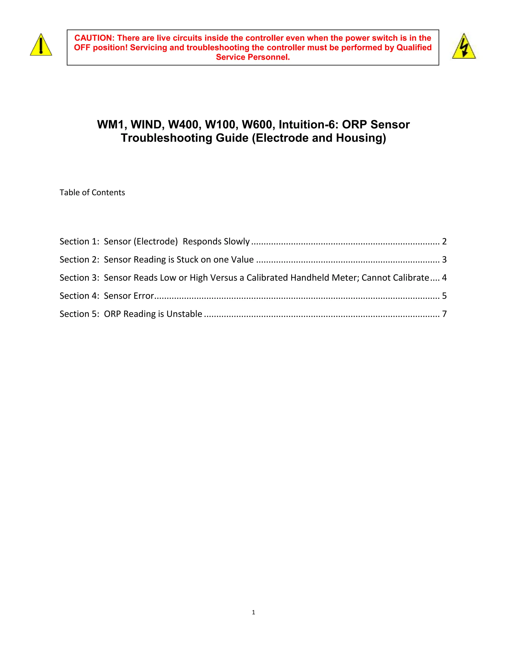 Orp Sensor Troubleshooting Guide Pdf