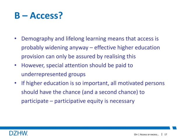 Access or excess? | PPT
