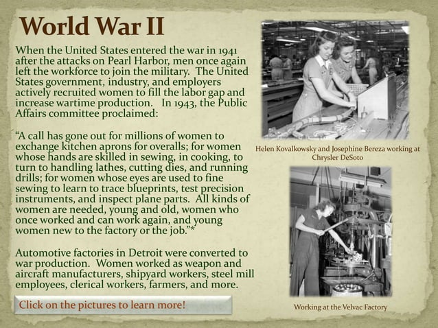 A Lesson in Analyzing Photographs: American Women at Work in the World ...