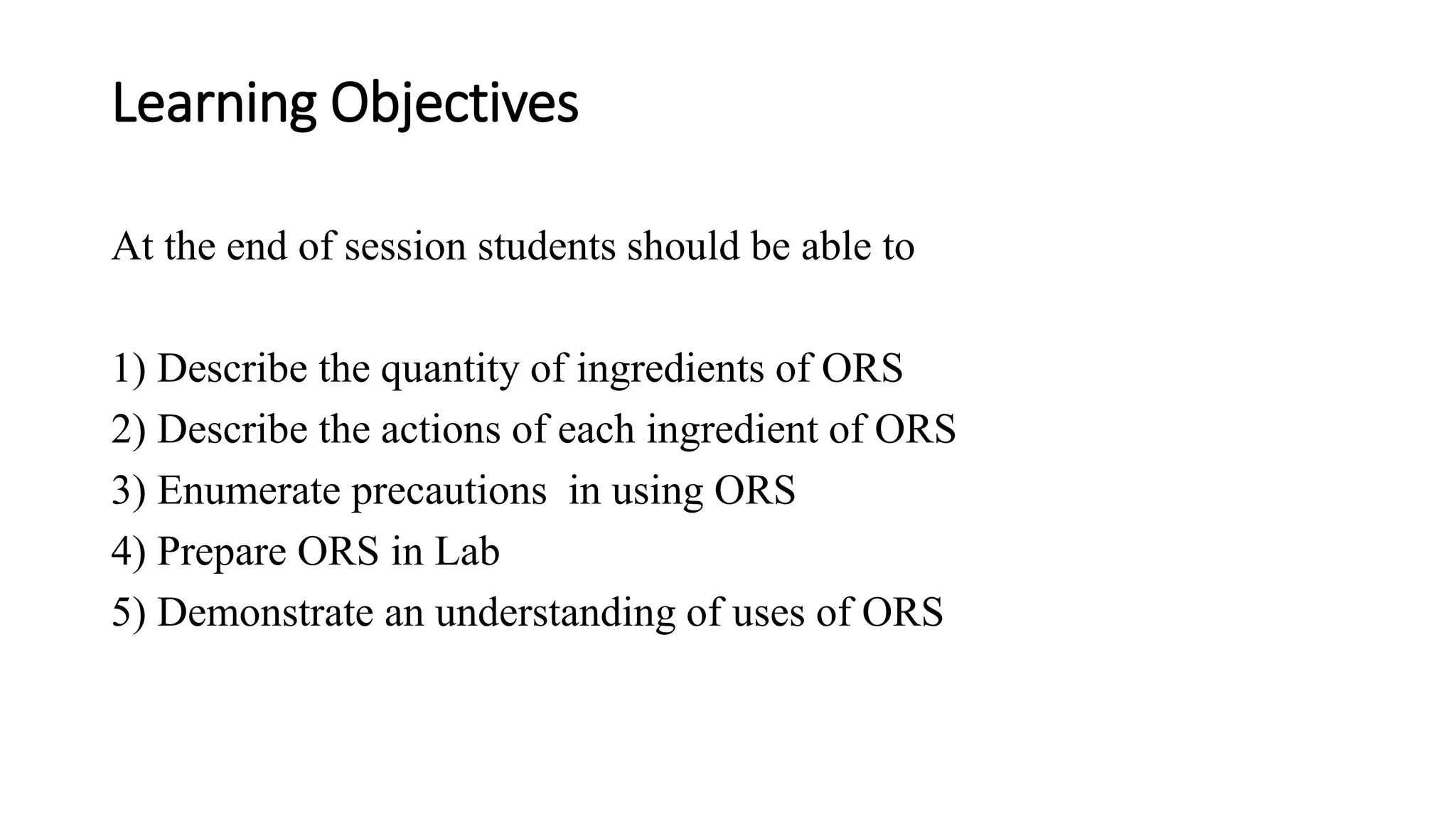 Ors mbbs class | PPTX