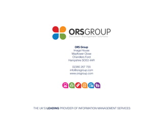 ORS Group - Services Overview | PDF