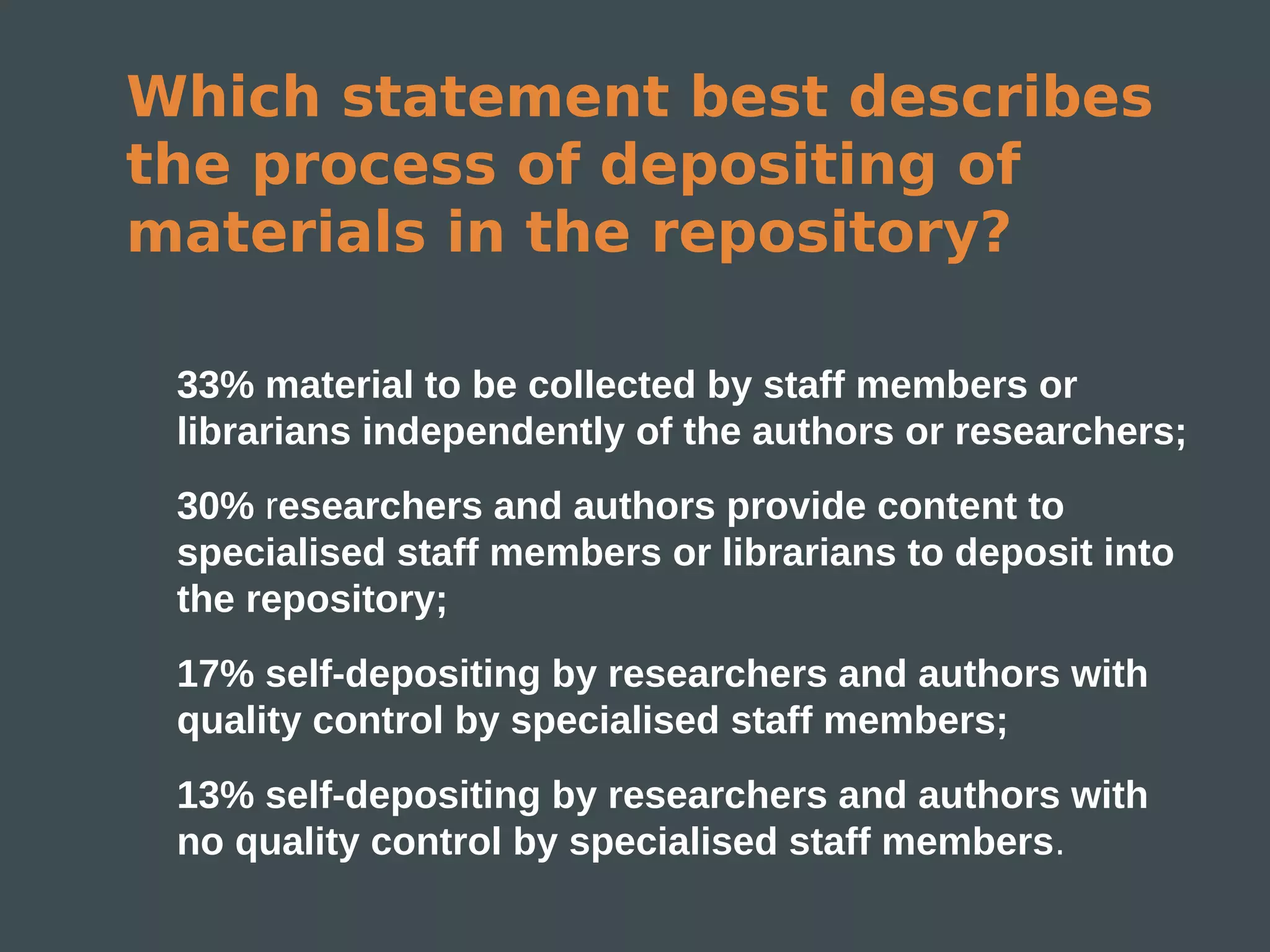 Open access repository: How to set it up in 22 steps