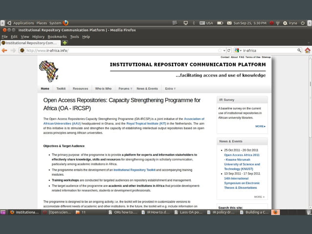 Open access repository: How to set it up in 22 steps