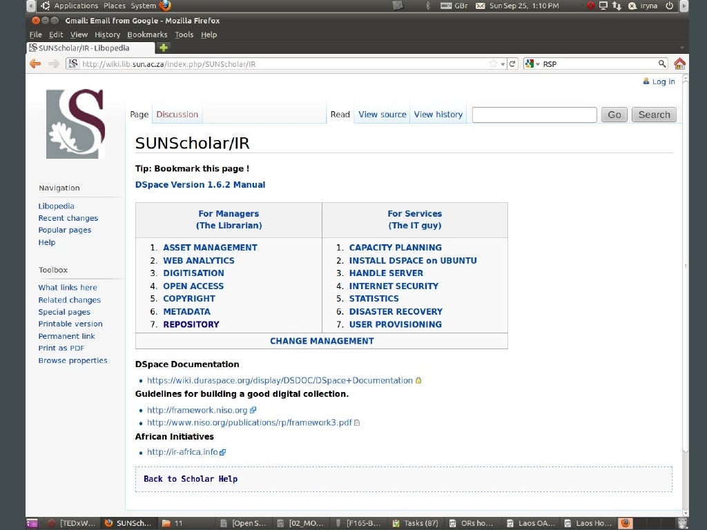 Open access repository: How to set it up in 22 steps