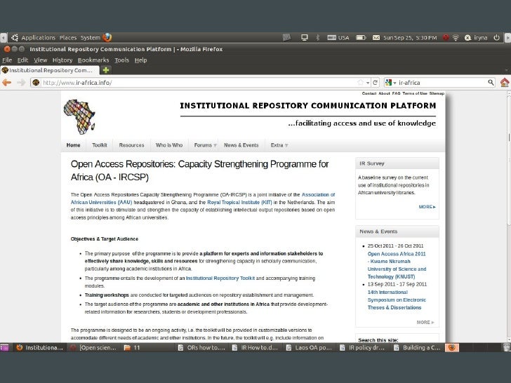 Open access repository: How to set it up in 22 steps