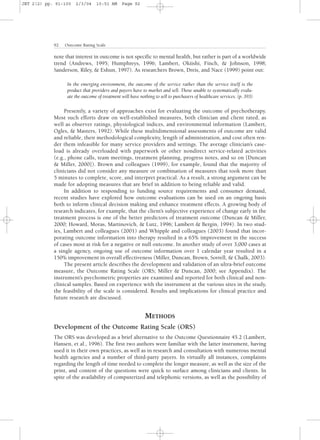 Outcome Rating Scale (ORS) | PDF