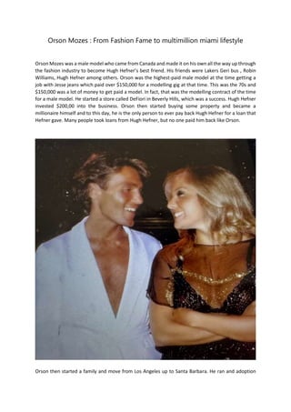 Orson Mozes : From Fashion Fame to multimillion miami lifestyle | PDF