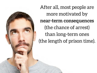 In Fighting Crime, Certainty is More Important than Severity