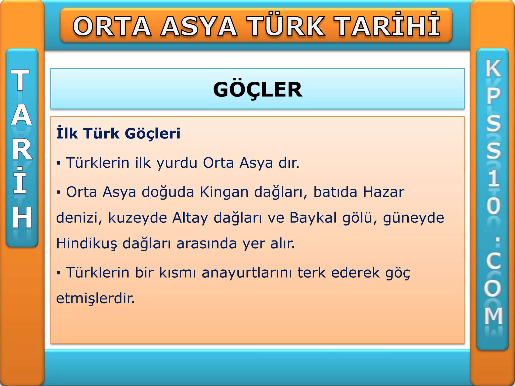 Orta asya türk tarihi | PPTX