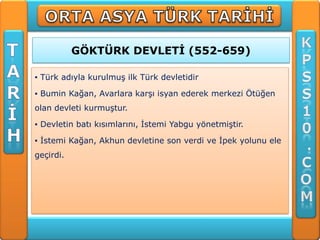 Orta asya türk tarihi | PPTX