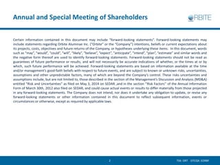 Orbite_AR2013-ENG-FinalWeb | PDF | Commodities | Economy