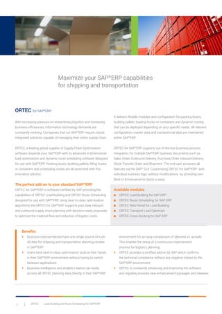 ORTEC SAP Solutions | PDF