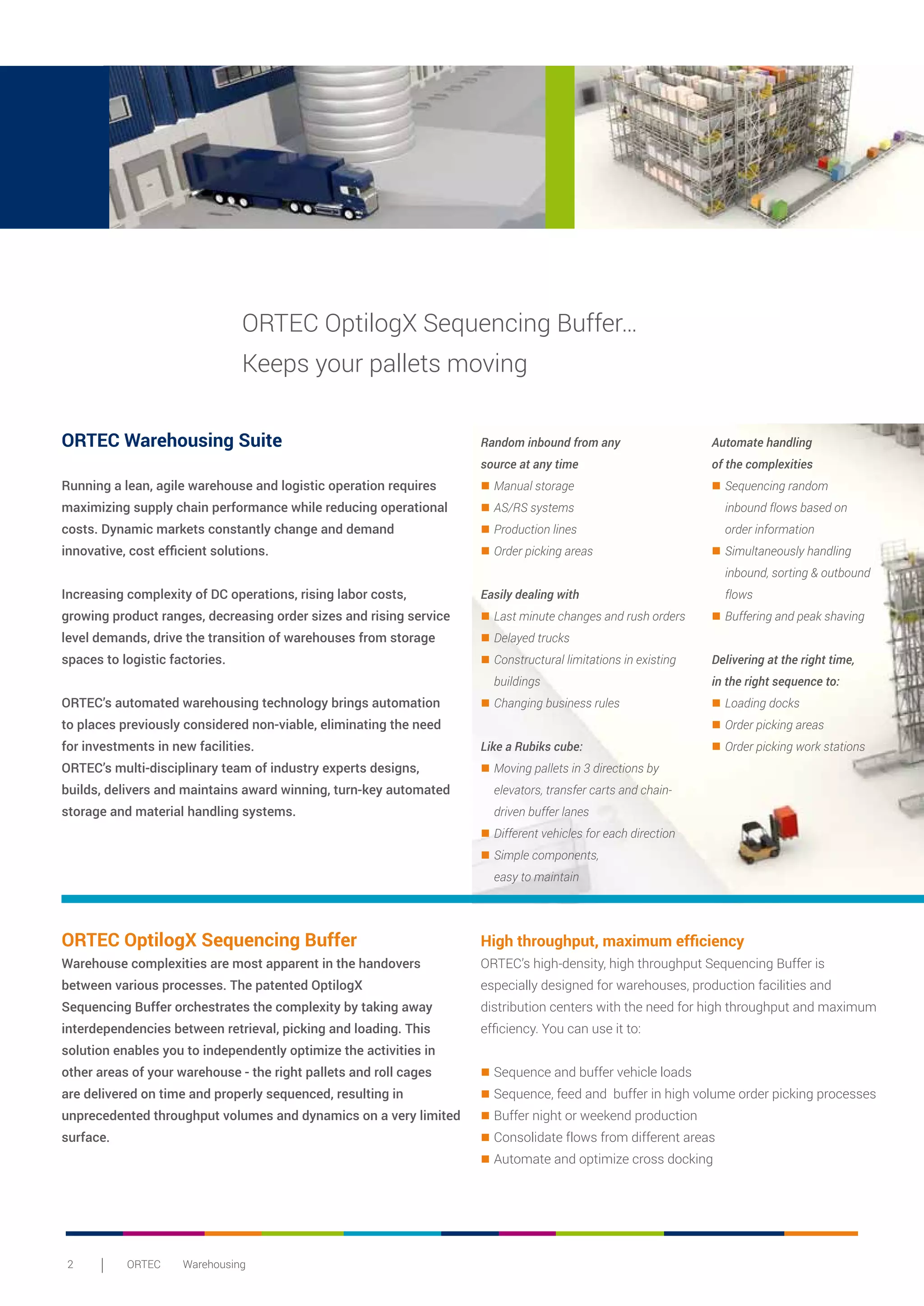 ORTEC Warehousing Brochure | PDF | Databases | Computer Software and ...