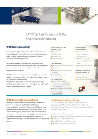 ORTEC Warehousing Brochure | PDF | Databases | Computer Software and ...