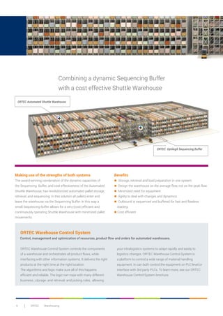 ORTEC Warehousing Brochure | PDF | Databases | Computer Software and ...