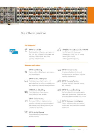 ORTEC Warehousing Brochure | PDF | Databases | Computer Software and ...