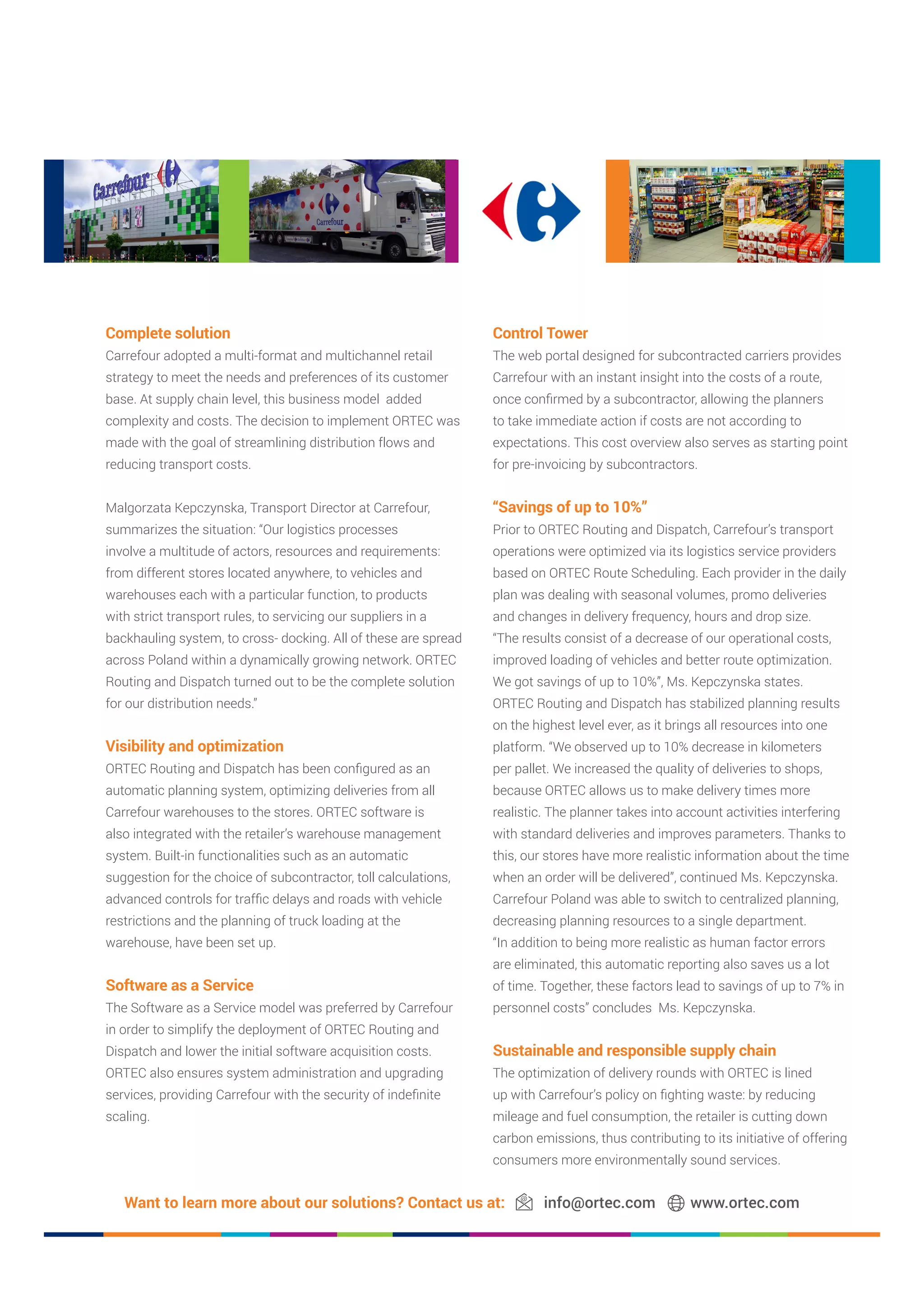 ORTEC Case Carrefour Poland | PDF