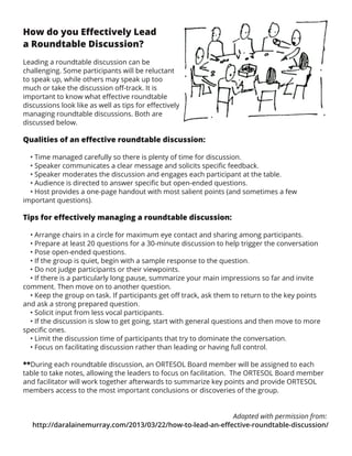 Ortesol roundtable tips | PDF