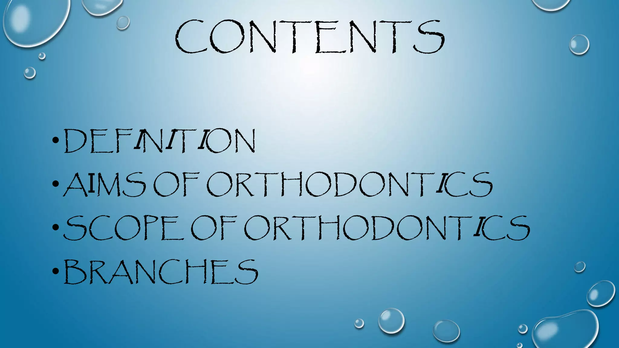 introduction to Orthodontics | PPTX