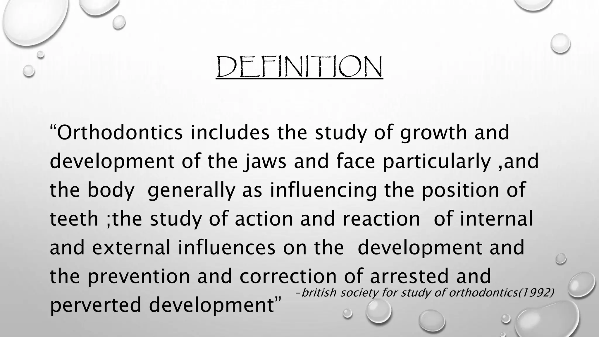 introduction to Orthodontics | PPTX