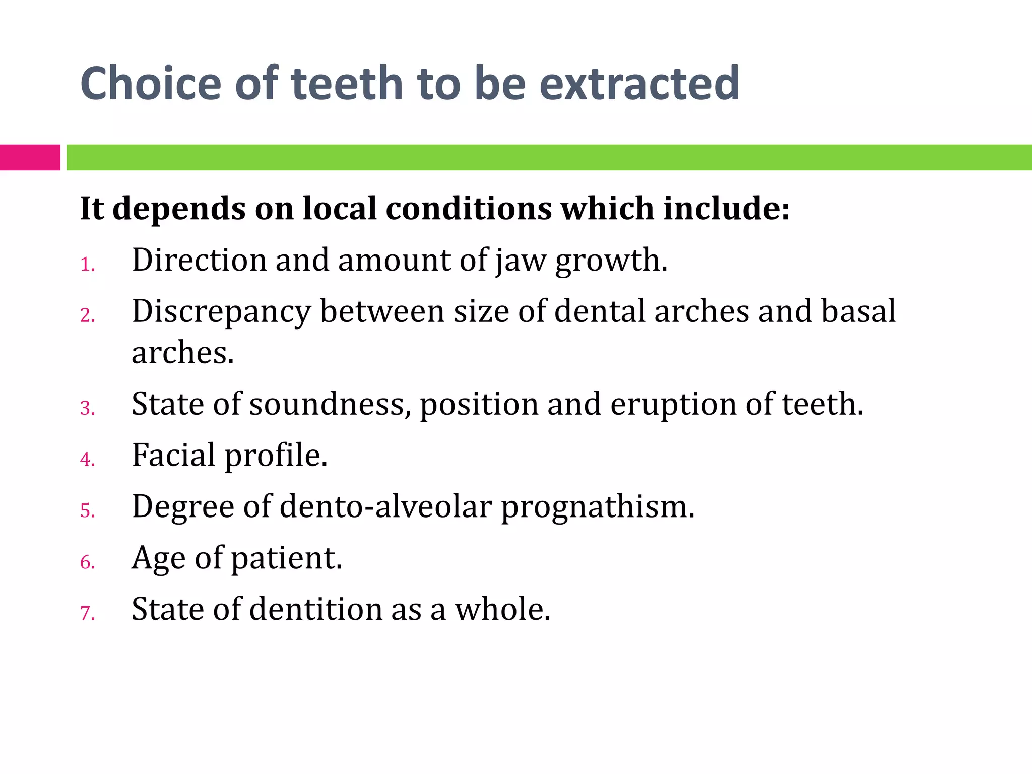 Extraction in Orthodontic Treatment | PPTX