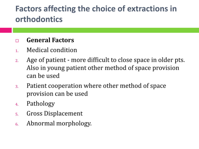 Extraction in Orthodontic Treatment | PPTX