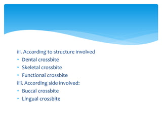 cross bite orthodontic | PPTX