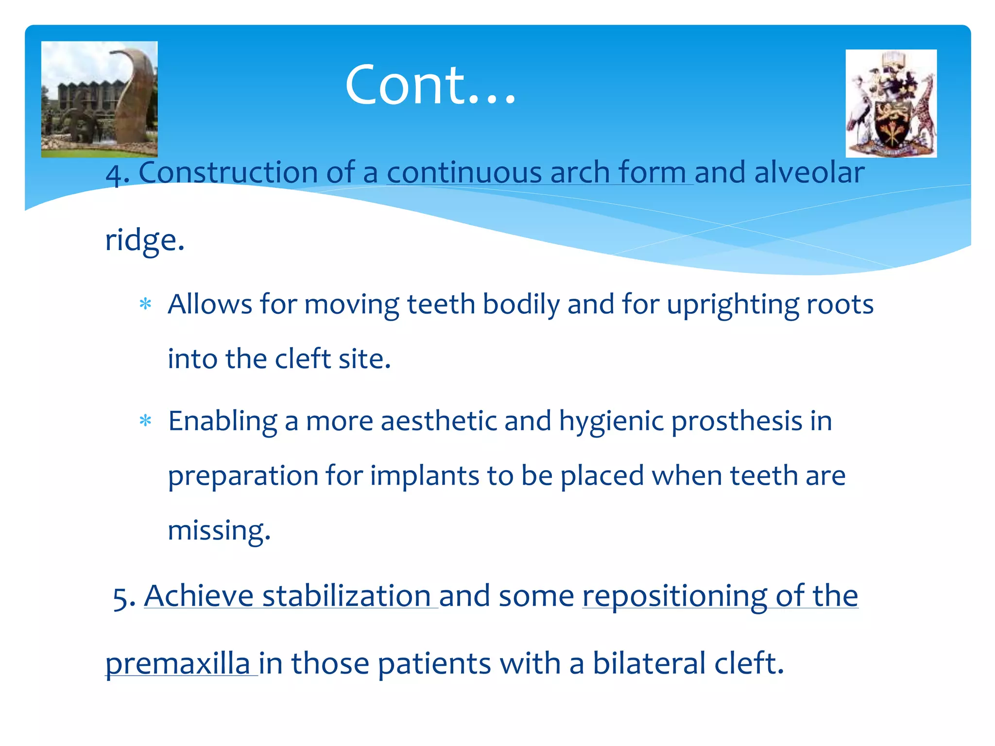 principles of Orthodontic management of cleft lip and palate | PPT