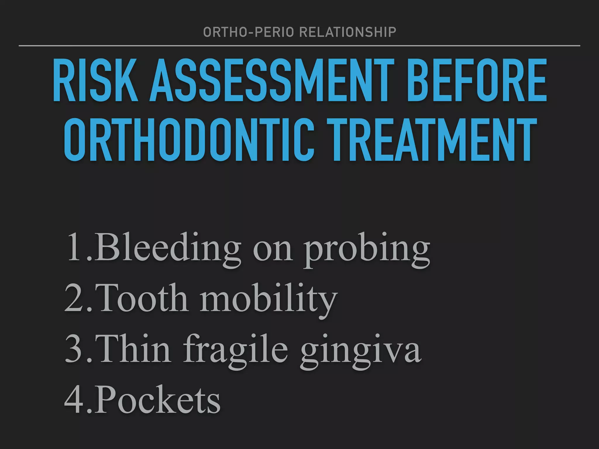 Ortho-Perio Relationship | PDF