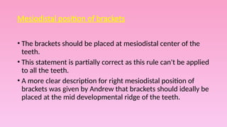 PLACEMENT OF ORTHODOTIC BRACKET. pptx | PPTX