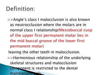 class1 malocclusion ppt | PPT