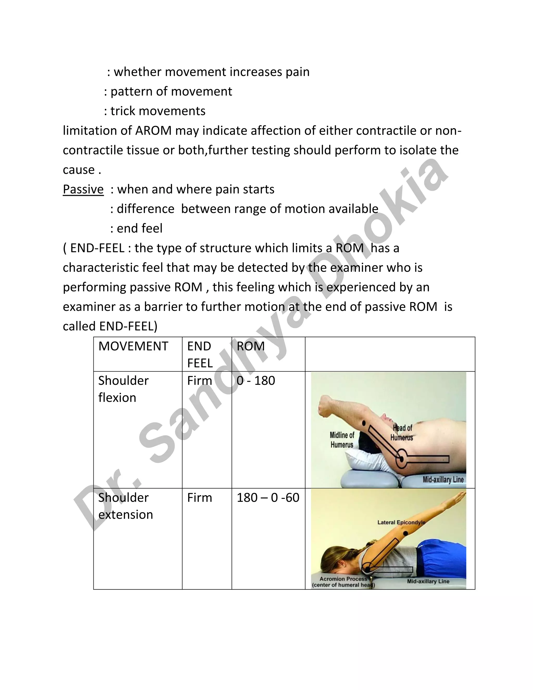 Ortho assessment for physiotherapist | PDF