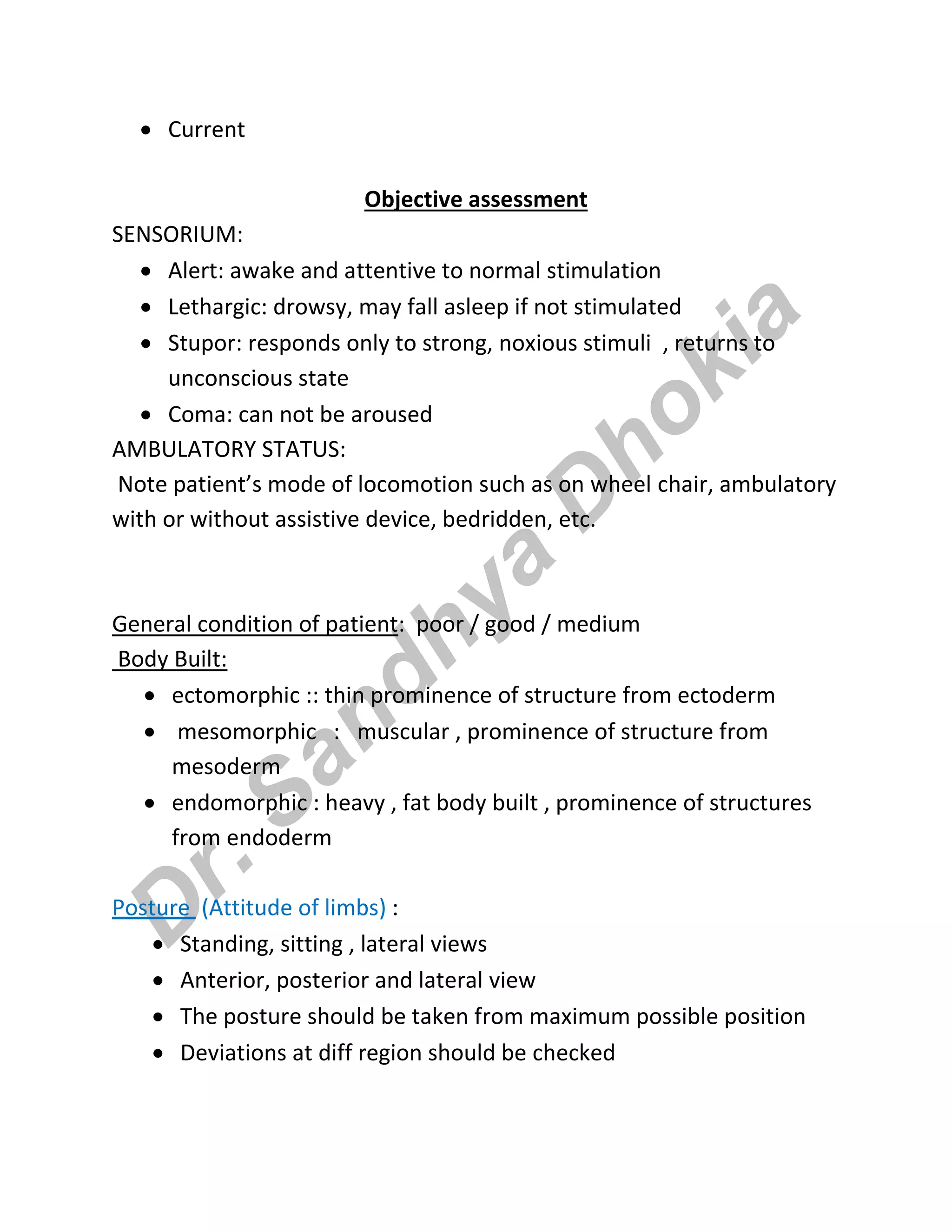 Ortho assessment for physiotherapist | PDF