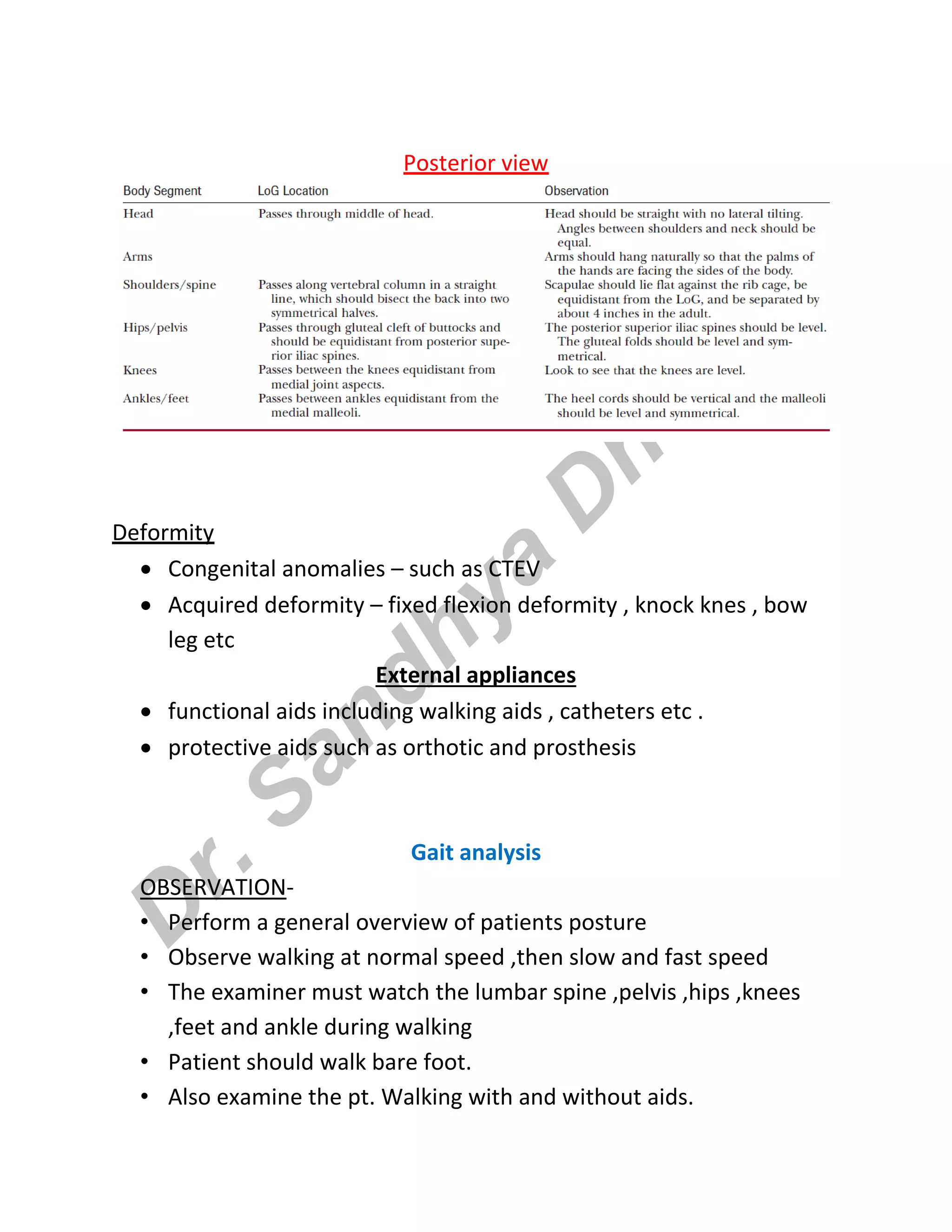Ortho assessment for physiotherapist | PDF