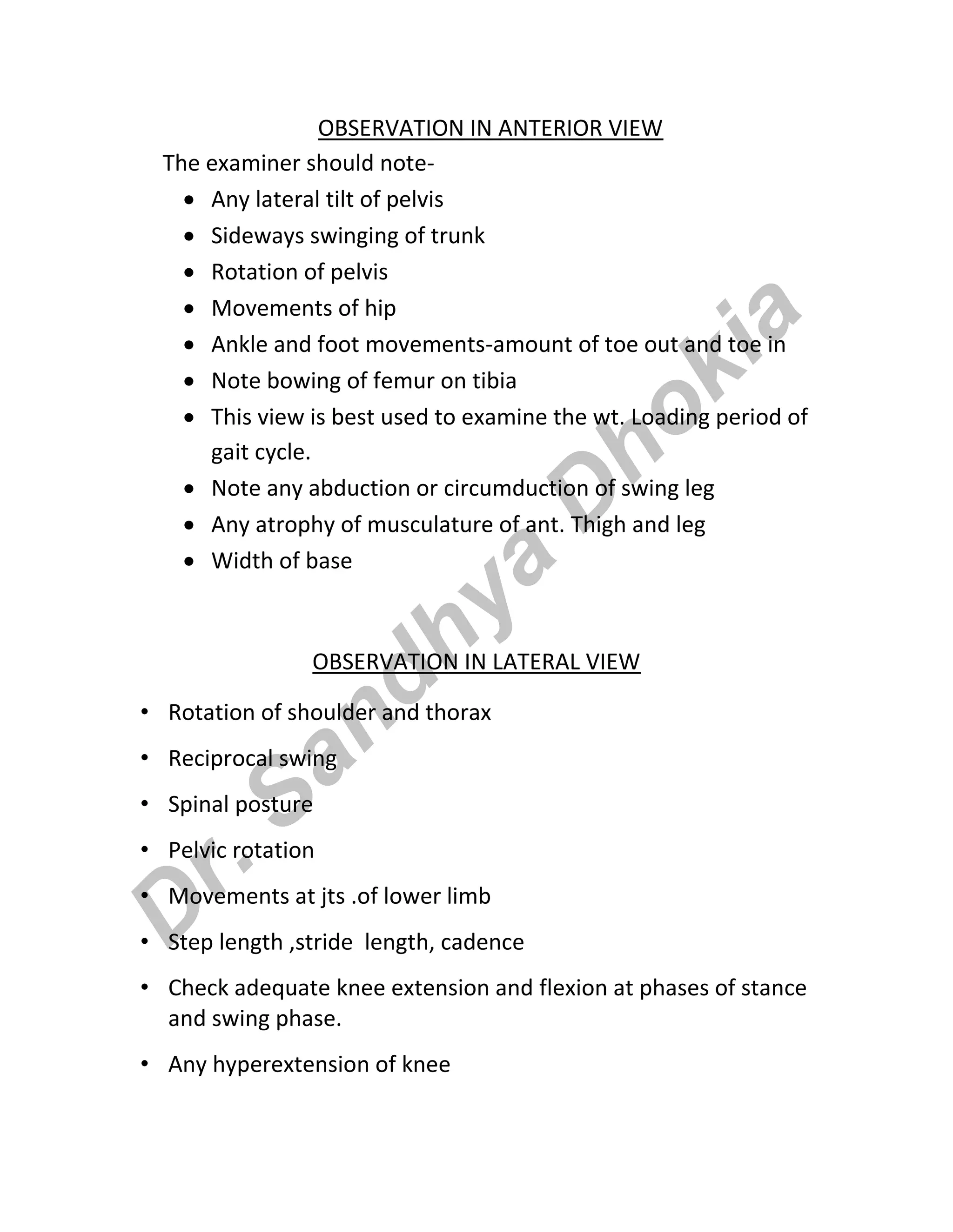 Ortho assessment for physiotherapist | PDF