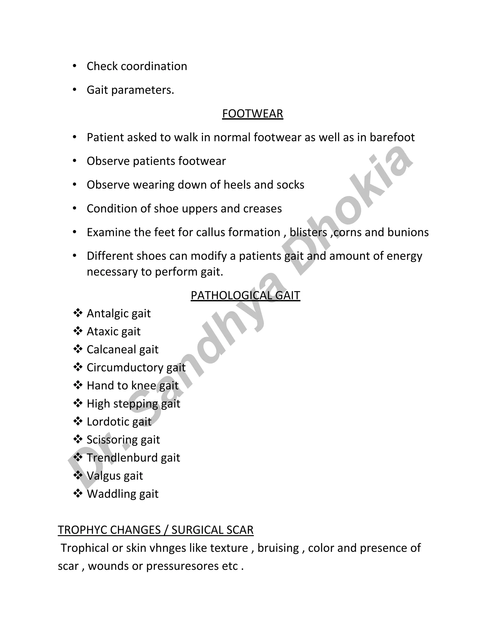 Ortho assessment for physiotherapist | PDF