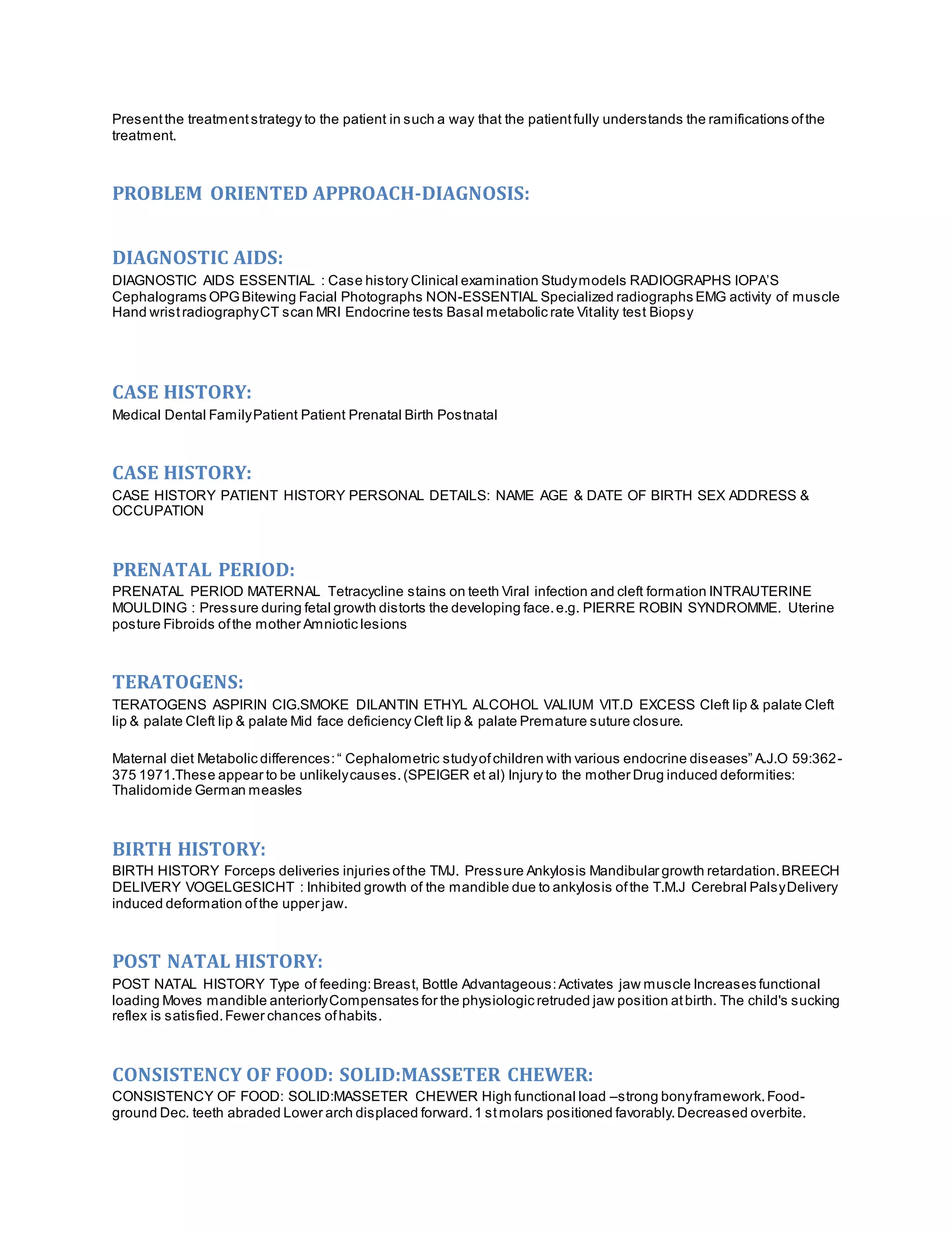 Ortho diagnosis | DOCX
