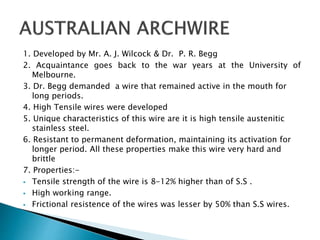 Orthodontic-wires ppt | PPT