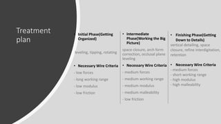 Orthodontics archwaire & treatment plan | PPT