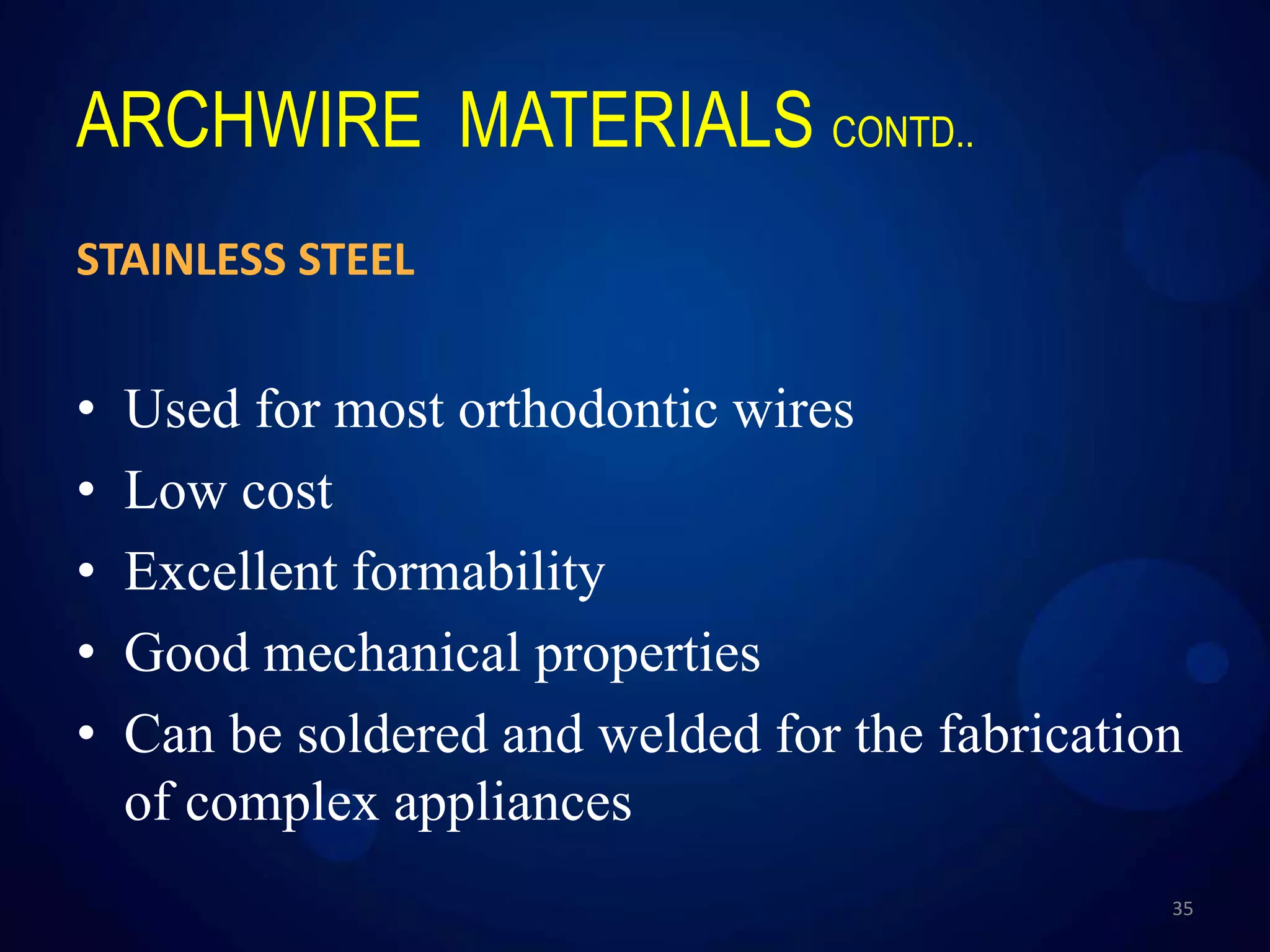 Orthodontic archwires | PPTX