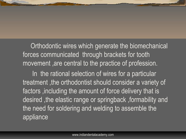 Orthodontic archwires | PPT