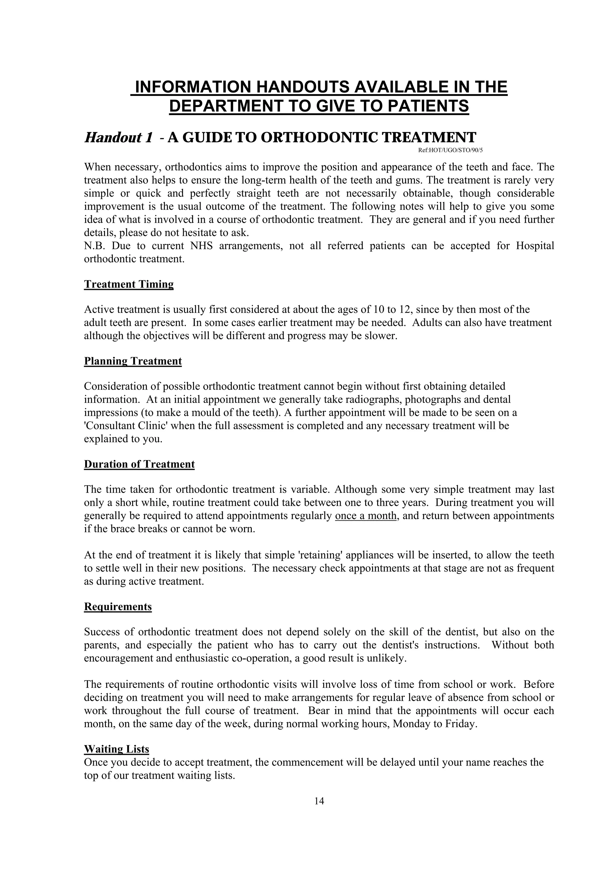 Orthodontic assessment | PDF