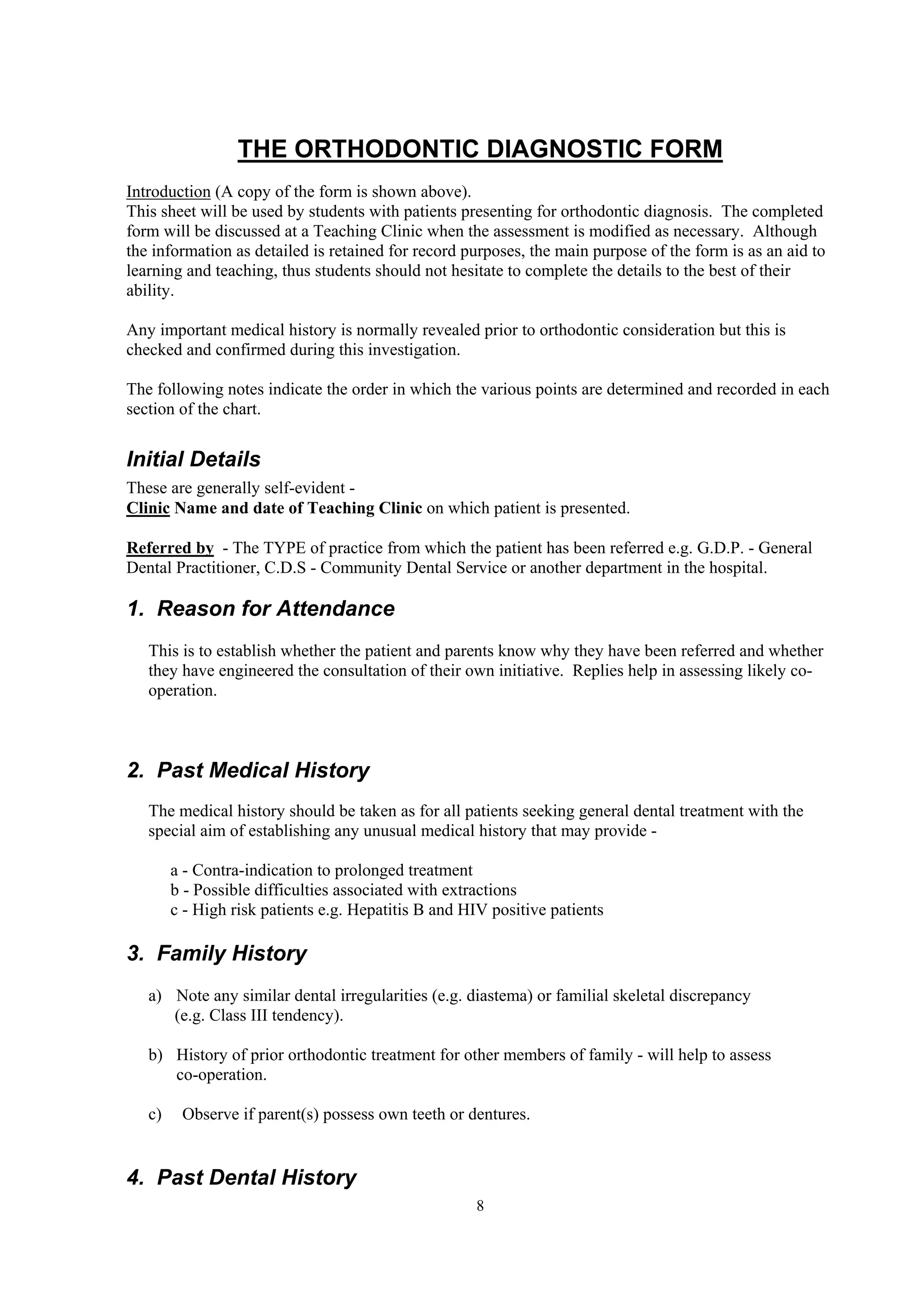 Orthodontic assessment | PDF