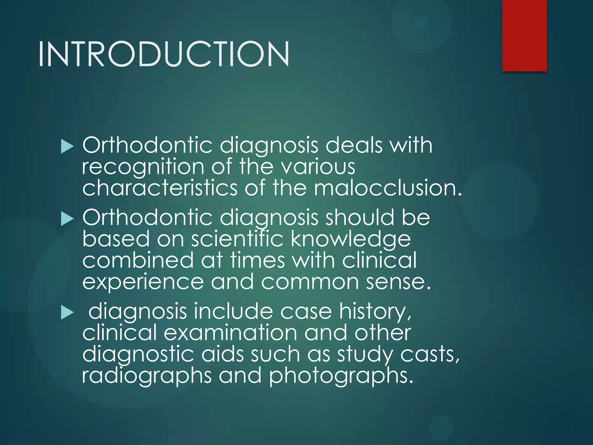 Orthodontic diagnosis | PPTX