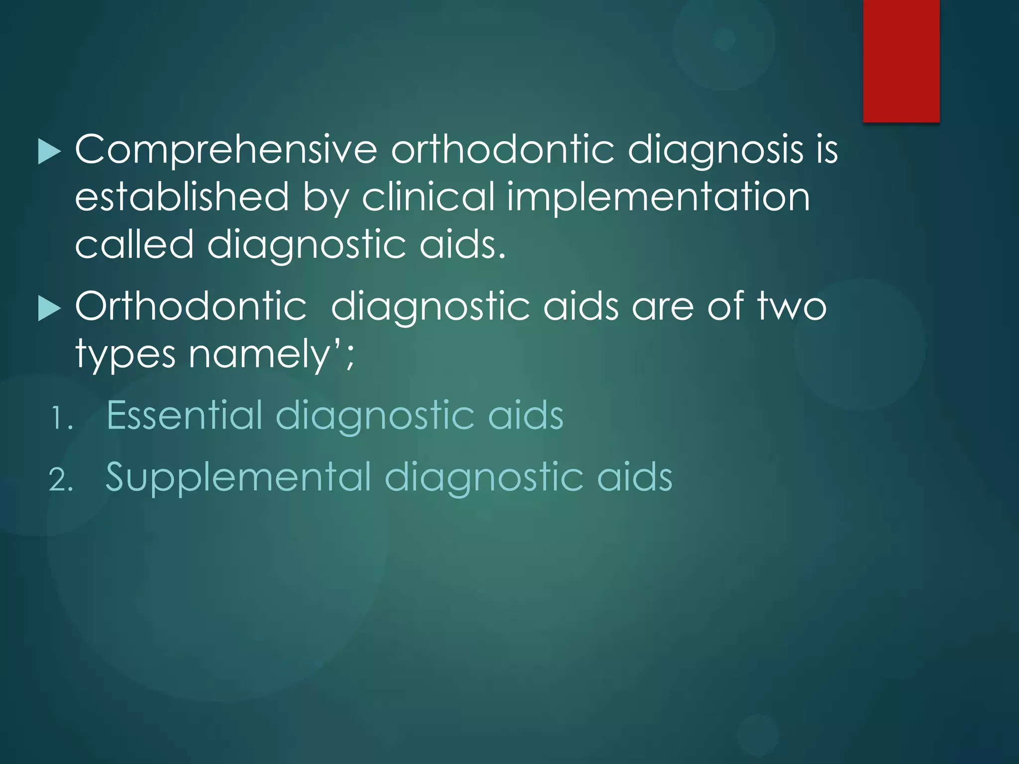 Orthodontic diagnosis | PPTX