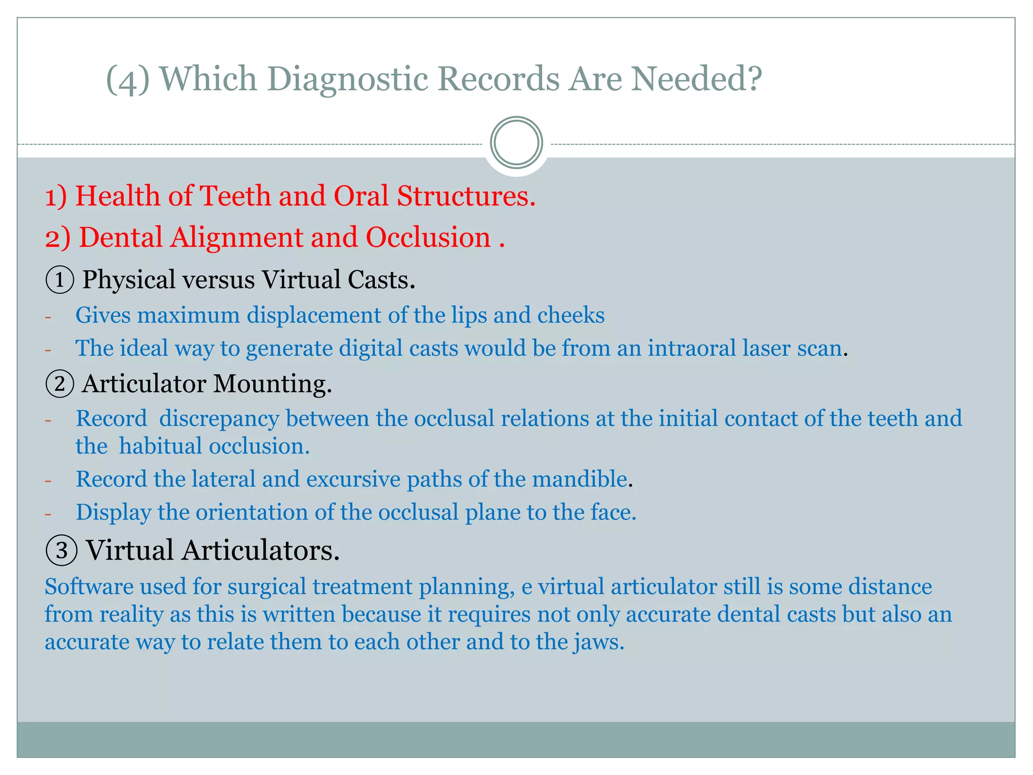 Orthodontic Diagnosis the problem oriented approach | PPTX